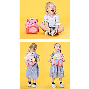 Ladyzone Toddler Backpack Zoo Animals Backpacks Cute Plush Bag Cartoon 10" Preschool Book Bag For 2+ Years Girls Boys (Bee)