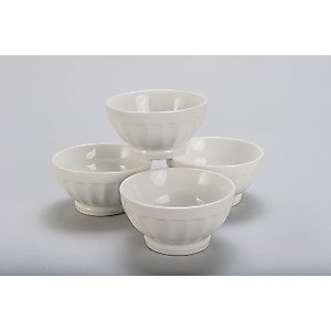 BIA Cordon Bleu 8-Ounce Fluted Bowl, Set of 4, White (900307S4SIOC)