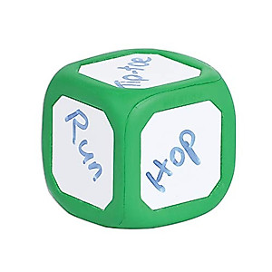 Learning Advantage Write-On Wipe-Off Dice - 2" - Set of 4 - Magnetic Dry Erase Dice