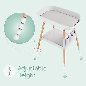 Children of Design Deluxe Diaper Changing Table - Portable Baby Changing Station & Organizer, Nursery Furnitue Tables with Storage Shelf and Changing Pad Included