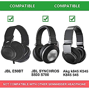 E50BT S500 Earpads - defean Replacement Ear Cushion Ear Pads Compatible with JBL SYNCHROS E50BT E50 S500 S700 Wireless Headphones (Black)