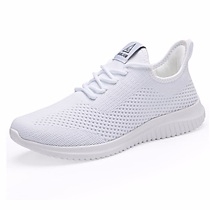 BXYJDJ Men's Running Shoes Walking Trainers Sneaker Athletic Gym Fitness Sport Shoes Lightweight Casual Working Jogging Outdoor Shoe White Size12.5