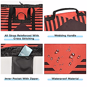 Christmas Plaid Buffalo Laundry Bag Backpack Heavy Duty Laundry Bag with Shoulder Straps Travel Laundry Bag Foldable for Laundromat and Luggage Storage