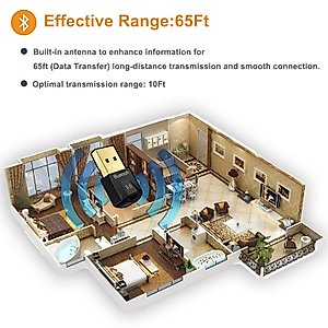 Universal USB Receiver for Wireless Keyboard,Unifying Receiver,Wireless Mouse USB Adapter,External Bluetooth Adapter,Realtek Chips,Stable Performance,Support Win10/8/7,for Laptop,Headset,Speakers