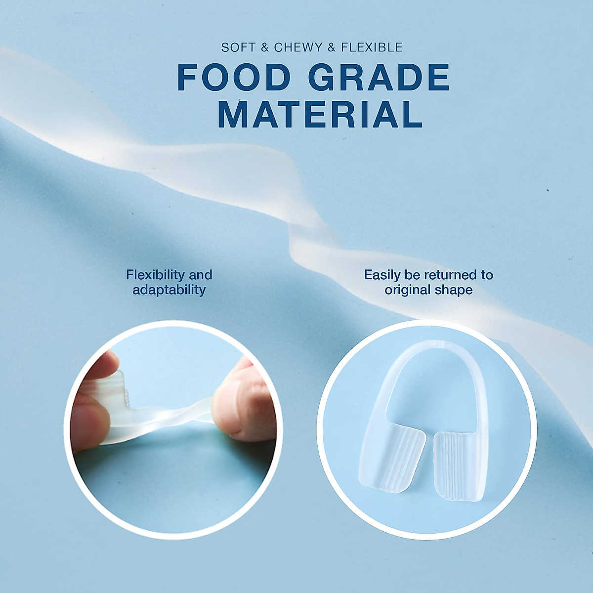 Mouth Guard for Grinding Teeth, Mouth Guard for Clenching Teeth at Night, Custom-fit Mouth Guard for Bruxism and Teeth Clenching