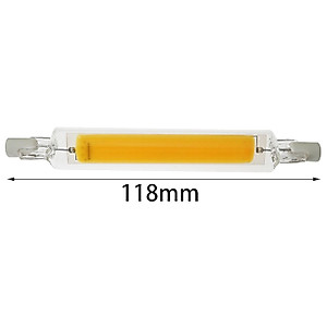 SQXBK 2PCS 118mm R7S LED Bulb Halogen Equivalent 118mm J-Type 20W120V R7S Base Double Ended Base J Type Floodlight Halogen Replacement 360 Degree Beam Angle Landscape Lights, Warm White