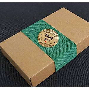 2" Round Kraft Thank You Stickers - Printed Thank You for Supporting Our Small Business Stickers with Hearts Used for Business,Online Sellers,Boutiques, Small Shops (500pcs) (2inch)