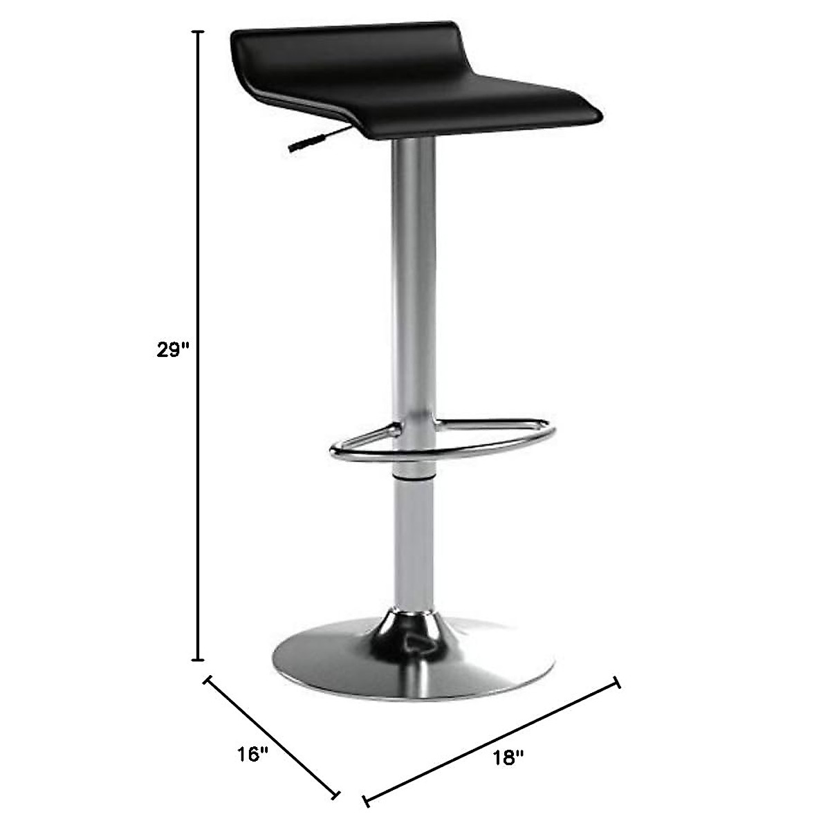 Winsome Spectrum Stool, Black