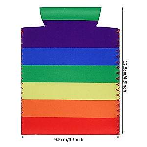 12 Pack Rainbow Can Sleeves Insulated Beer Can Coolers Sleeves Collapsible Neoprene Drink Coolies for Weddings Pride Parties
