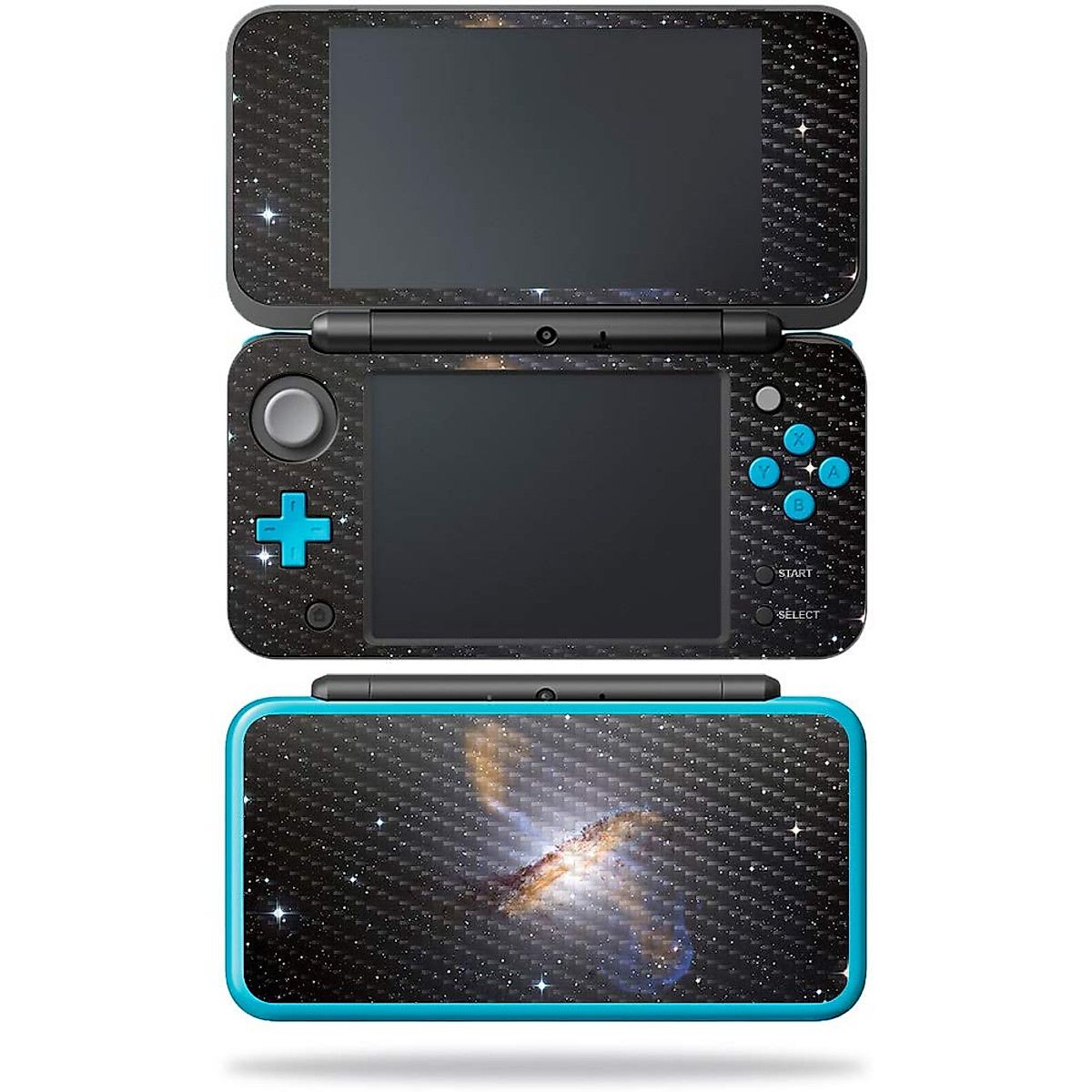 MightySkins Carbon Fiber Skin for Nintendo New 2DS XL - Green Distortion | Protective, Durable Textured Carbon Fiber Finish | Easy to Apply, Remove, and Change Styles | Made in The USA (CF-NI2DSXL-Green Distortion)