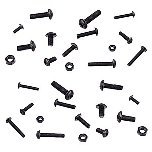Hilitchi 460-Pcs M3 M4 M5 Button Head Hex Socket Head Cap Bolts Screws Nuts Assortment Kit - 10.9 Grade Alloy Steel