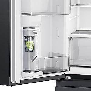 SAMSUNG RF23A9071SG 36 Inch Smart Freestanding Counter Depth 4 Door French Door Refrigerator in Black Stainless Steel