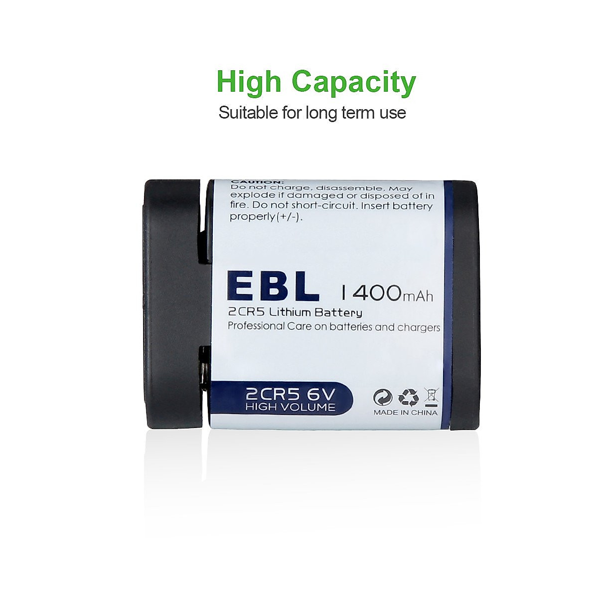 EBL 2CR5 Lithium Batteries, 6 Volt Photo Battery with PTC Protection Replacement for 245 DL245 EL2CR5 Kl2CR5