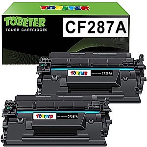 ToBeter Compatible 87A Toner Replacement for HP CF287A 87A CF287X 87X Toner Cartridges for Laserjet Pro M501 M501dn Enterprise M506 M506dn M506n M506x MFP M527 M527dn M527f Printers (2 Black)