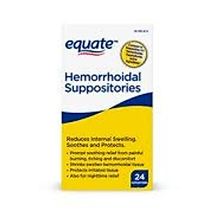 Equate Hemorrhoidal Suppositories 24 Ct by Equate (Pack of 2)