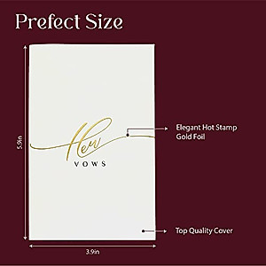 Vow Books for Wedding, Vow Books His and Hers, Vow Renewal Gift, Vow Journal with Lined 28 Pages, Bride and Groom Vow Book, Vow Books Gold Letters, Wedding Vow Books with Velvet Jewelry Ring Box Gift
