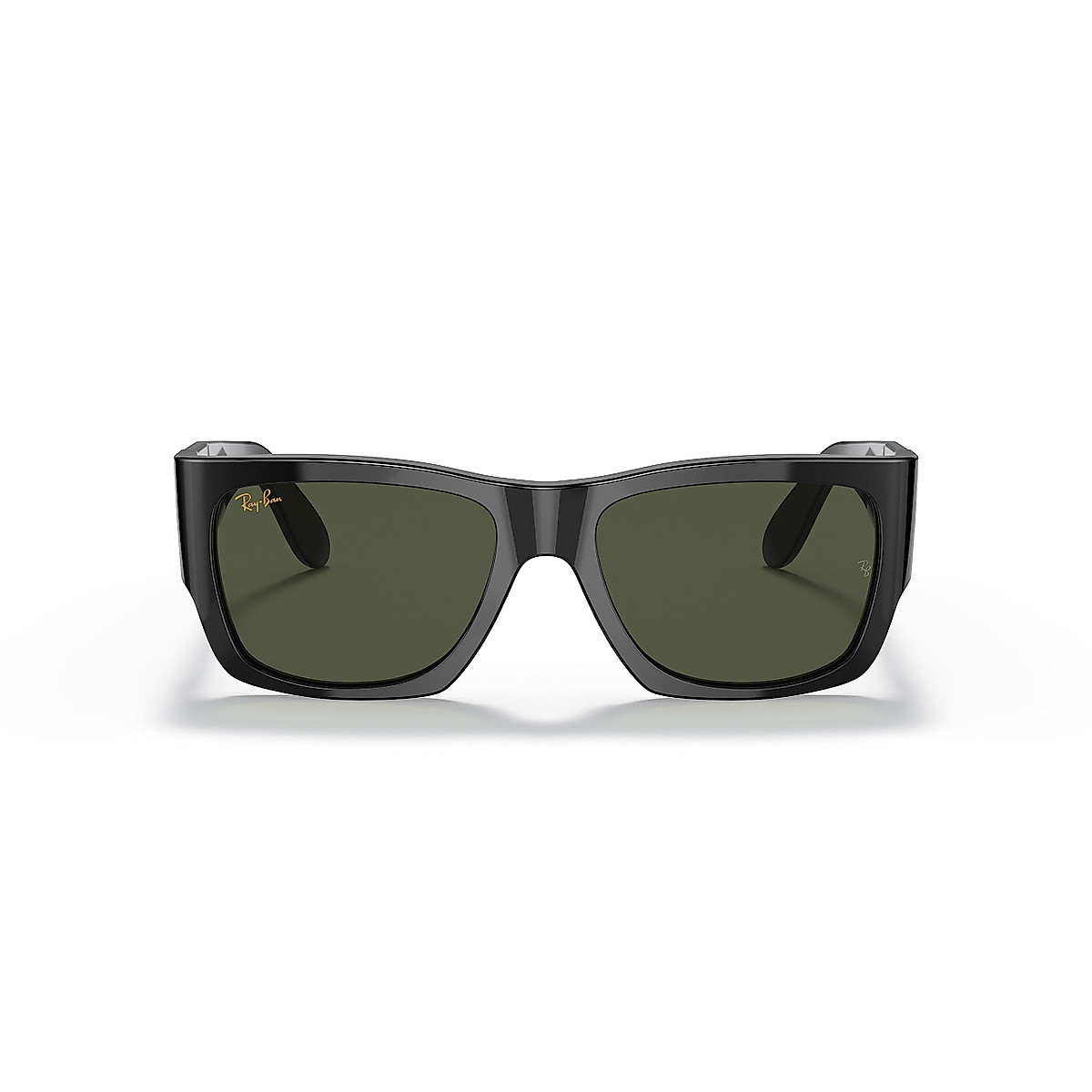 Ray-Ban RB2187 Nomad Square Sunglasses, Black/G-15 Green, 54 mm