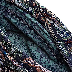 Vera Bradley Women's Cotton Multi-Strap Shoulder Satchel Purse, Java Navy Camo - Recycled Cotton, One Size