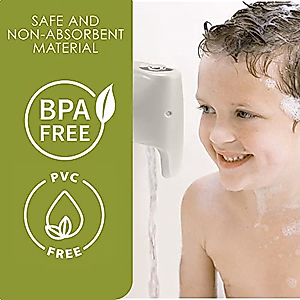 Puj – Snug, Ultra-Soft Spout Cover for Bathtub Taps, BPA-and-PVC-Free Faucet Cover for Safe Baths, Non-Absorbent Bathtub Faucet Cover, Kids’ Bathroom Safety Products, Grey