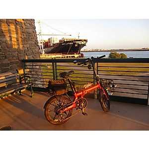 QUALISPORTS Volador Folding Electric Bike Lightweight 36V Removable LG Battery 350W Brushless Motor 7 Speed 20MPH Foldable Bicycle 20" Compact Portable Ebike UL 2849 Certified