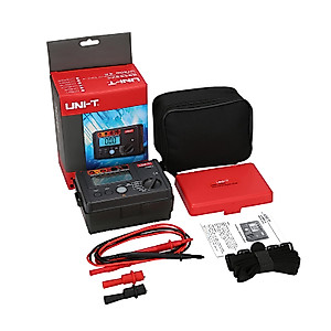 UNI-T Digital Megohmmeter UT501A Insulation Resistance Tester Multimeter, Electrician Megohm Meter, 125V/250V/500V/1000V Test Voltage, 0.01~200Ω Low Resistance Testing, 2000 Counts Auto Ranging