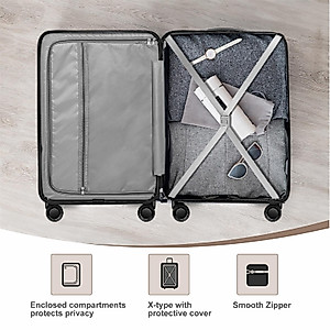 FOCHIER F Luggage Sets 3 Piece, Hard Shell Luggage Sets Clearance, Lightweight PP Material Travel Suitcase Sets With Spinner Wheels & TSA Lock for Men Women, 20''/24''/28''