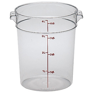 Cambro RFSCW4135 Camwear Round Storage Container 4 qt. clear - Case of 12
