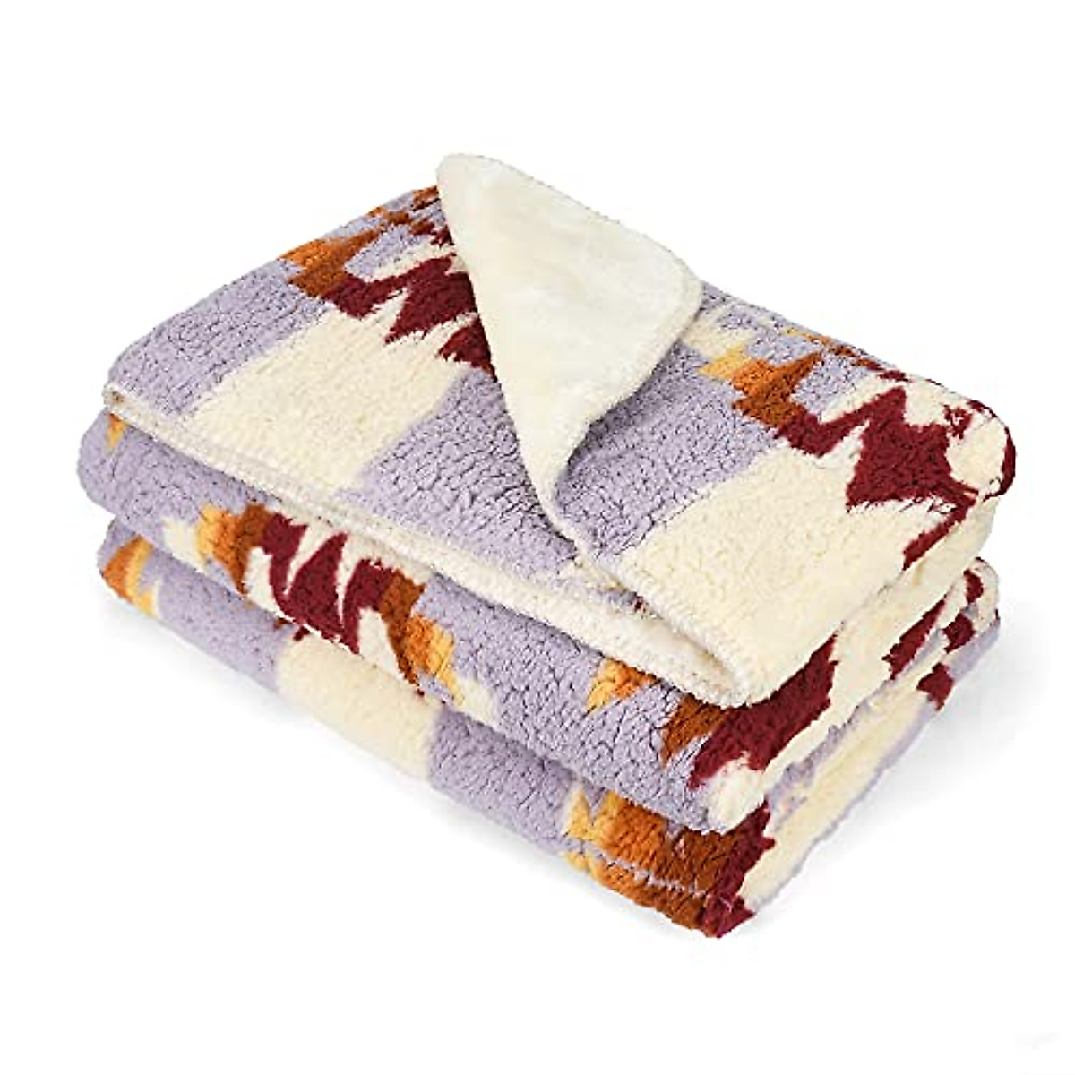 Catalonia Southwest Throw Blanket, Aztec Blanket for Couch or Room Decor, Reversible Comfy Fluffy Mexican Blanket, Gift Blanket, 50x60 inches