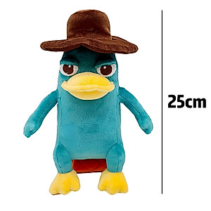 DYNUBECY Perry The Platypus Plush Toy,9.8”Perry The Platypus Pillow for Kids' Room Decor, Gift for Kids Birthday & Holiday
