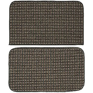 Garland Rug Berber Coloriations 18" x 28"/18" x 28", Cinder Gray