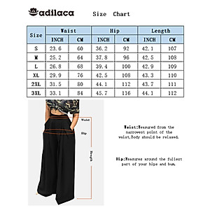 A ADILACA High Waisted Palazzo Pants for Women Dressy, High Waisted Wide Leg Pants for Women with Pockets, Pull On Wide Leg Pants for Women, High Waist Long Flowy Pants (Polka Dot-Black, XL)