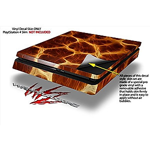 Vinyl Decal Skin Wrap compatible with Sony PlayStation 4 Slim Console Fractal Fur Giraffe (PS4 NOT INCLUDED)