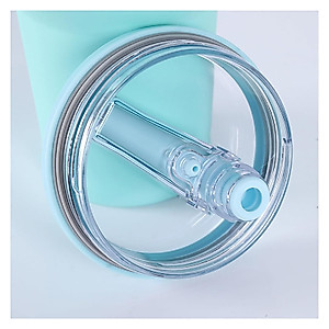 2 PCS 40 oz Replaceble Tumbler Flip Straw Lid for Stanley Quencher, Straw Lid Replacement Fit for HydroJug Traveler, Reusable Tumbler Cover, Spill Proof Splash Resistant Tumbler Lids (h)