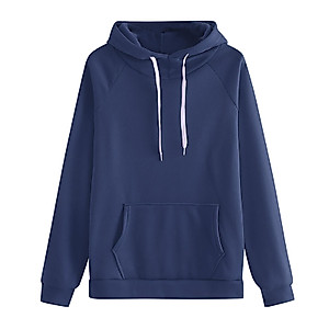 SMIDOW Sweatshirt Sets for Women Hoodie Sweatshirt Matching Sweatpants Lounge Set Fashion Loungewear Y2K Clothes travel set for women Dark Blue M