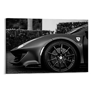 Car Poster Ferrari F40 Supercar Posters Racing Car Canvas Wall Art For Boy's Bedroom SuperCar Wall Decor Frame-style 24x16inch(60x40cm)