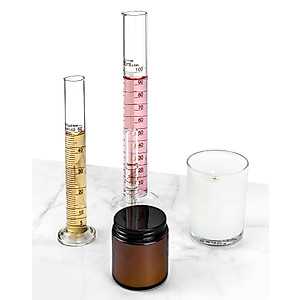 QWORK Thick Glass Measuring Beaker and Graduated Cylinder Set - Perfect for Science Labs, School Projects, and Home Labs, 50/100/ 250/500/ 1000 ml Beakers and 5/10/ 50/100 ml Cylinders