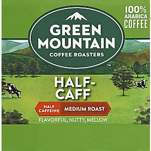 Green Mountain Coffee Roasters Half Caff Keurig Single-Serve K-Cup pods, Medium Roast Coffee, 12 Count