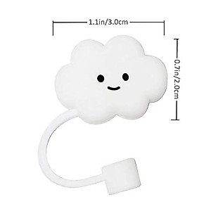 Cloud Straw Cover 4Pcs Straw Tips Cover Compatible with Stanley 40 OZ Tumbler Cups Reusable Drinking Straw Lids for Staw Tips Bottle Accessories