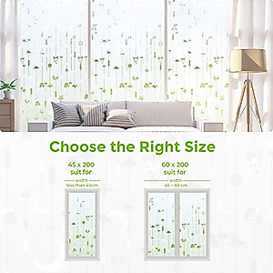 Viseeko Window Privacy Film: Decorative Window Film UV Blocking Removable Frosted Window Sticker Bell Pattern for Children Room 17.5 * 78.7 inches …