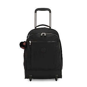 Kipling Women's Gaze Large Rolling, Durable, Wheeled Backpack with Adjustable Shoulder Straps, Nylon Book Bag, True Black