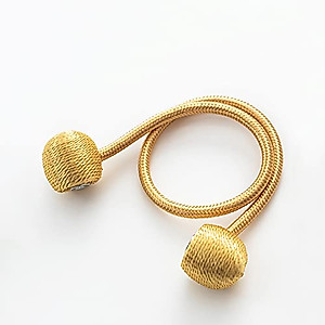 2pcs Magnetic Curtain tiebacks, Modern Style Curtain Ties Drapery Backs Holder Window Hold Curtains Drape Ties Backs for Home Bedroom Office Decorative Curtain (White)