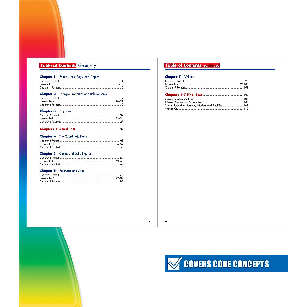 Spectrum Grades 6 - 8 Geometry Workbook, Ages 11 to 14, Geometry Math Workbook, Angles, Shapes, Coordinate Plane, Perimeter, Area, and Volume, Focus on Points, Lines, Rays, and Polygons - 128 Pages
