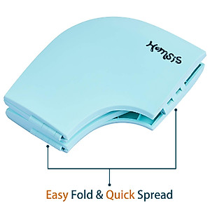 Portable Potty Seat for Toddler, Folding Travel Potty Seat Cover for Boys and Girls, Fits Round & Oval Toilets, with Non-Contact Opening Pry Bar, Aqua