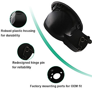 Fuel Gas Filler Door Housing Pocket w/Hinge For 2009-2014 F150, 2010-2014 Lincoln Mark LT Replaces # 9L3Z-9927936-B, 9L3Z9927936B Gas Tank Cap Door Hinge