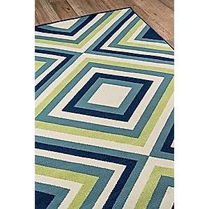 Momeni Rugs , Baja Collection Contemporary Indoor & Outdoor Area Rug, Easy to Clean, UV protected & Fade Resistant, 3'11" x 5'7", Multicolor