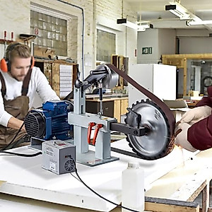 VEVOR 1500W 2HP Belt Sander Grinder, 2" x 82" Variable Speed Belt Grinder for Metalworking, 3-in-1 Belt Sander Polisher with 3 Grinding Moulds & Flat Platen Tool Rest for Knife Making