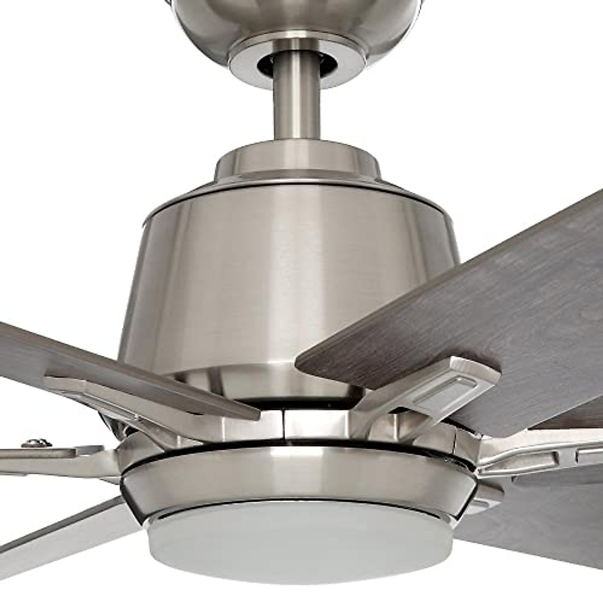 Home Decorators Collection Kensgrove 64 in. Integrated LED Brushed Nickel Ceiling Fan with Light and Remote Control YG493D-BN