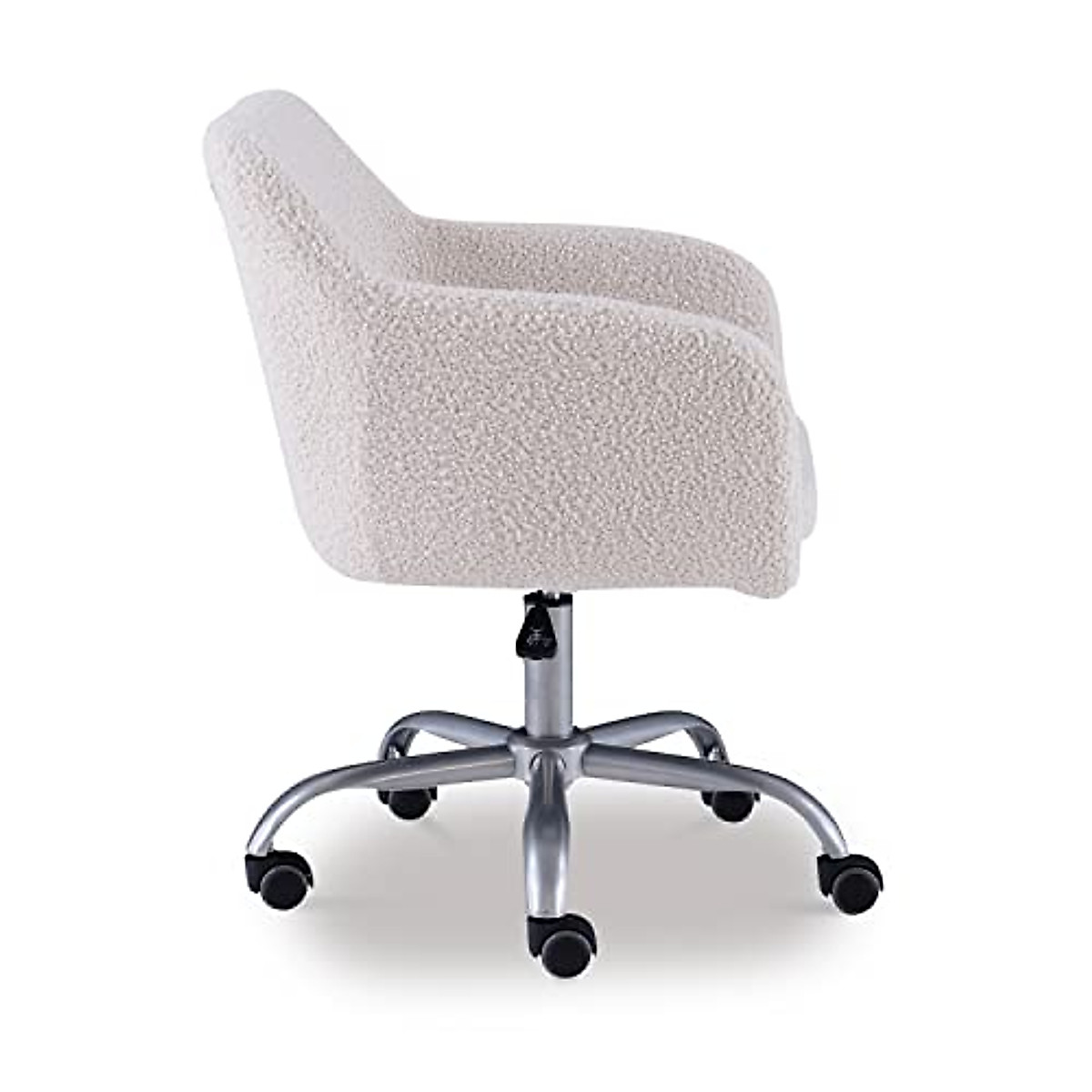Linon Home Decor Products Linon Brooklyn Sherpa Office Chair, Ivory
