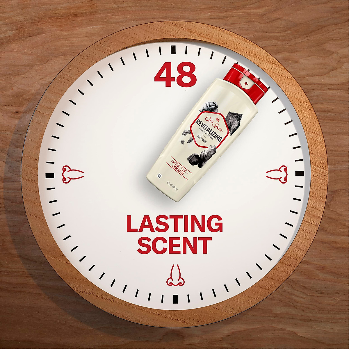 Old Spice Men's Body Wash Revitalizing with Charcoal, 30 oz (Pack of 4)