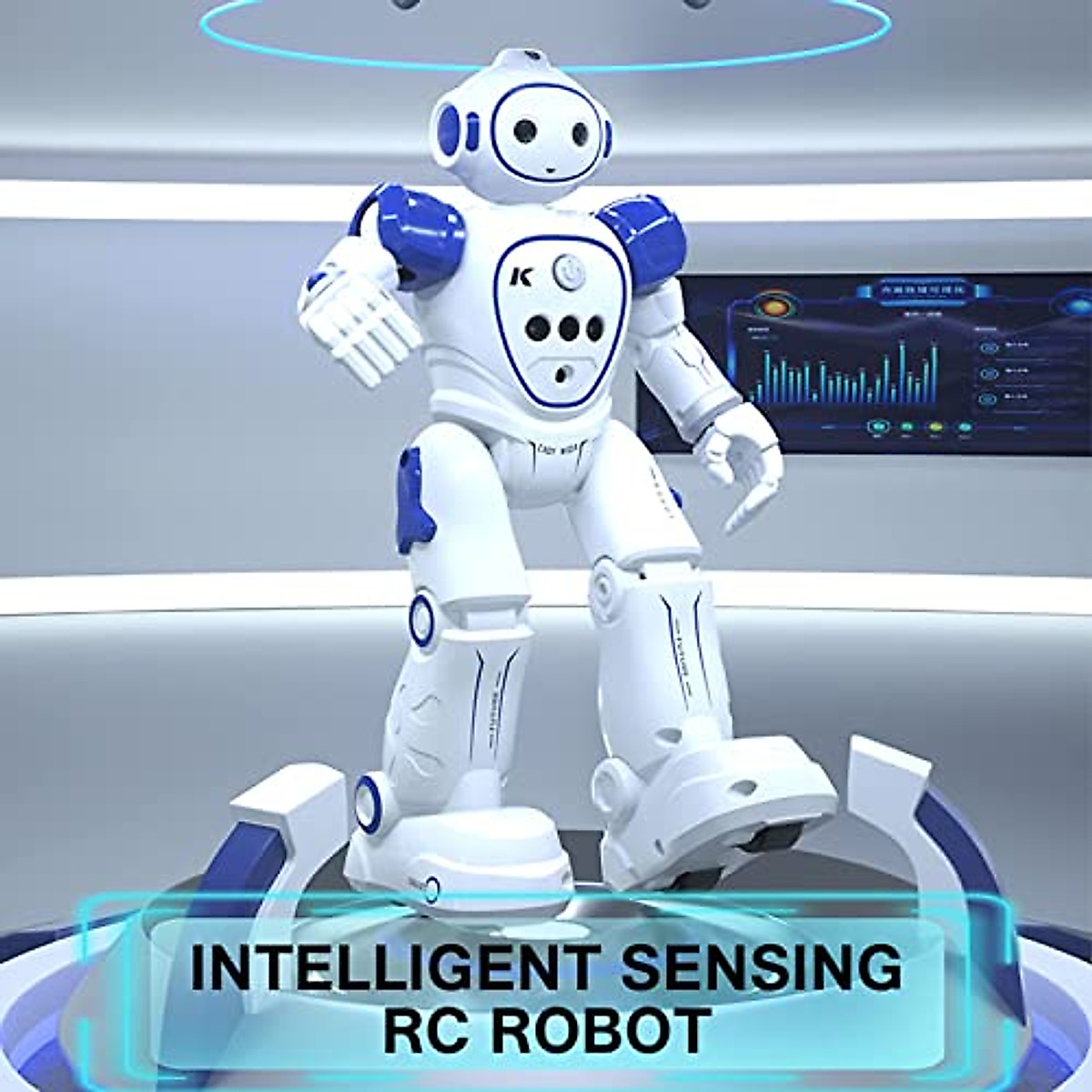Adepe RC Robot Toy - Gesture Sensing Remote Control Robot for Kids, Rechargeable Robot Toy, Intelligent Programmable Smart Robot, with Singing & Dancing, Christmas Birthday Gifts